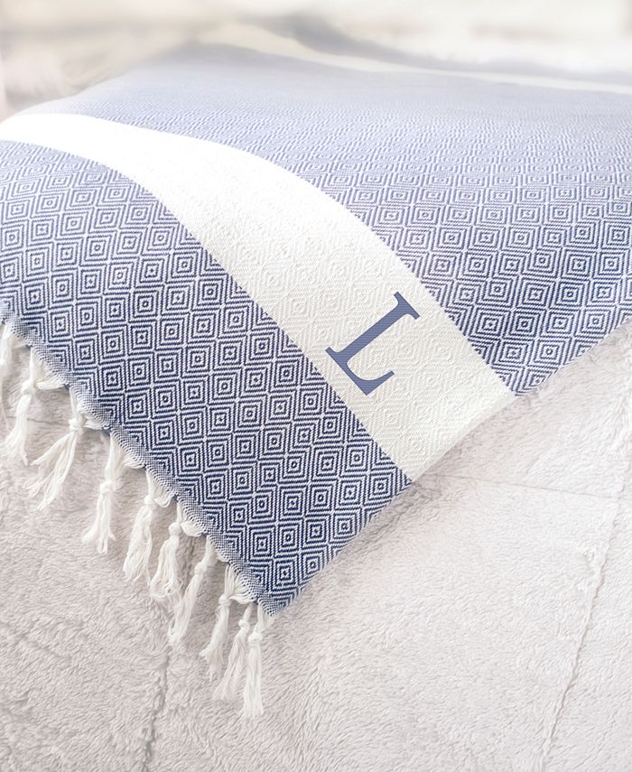 Cathy's Concepts Personalized Blue Turkish 50" x 60" Throw - Macy's