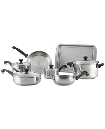 Farberware Classic Traditions Stainless Steel 12-Pc. Cookware Set - Macy's