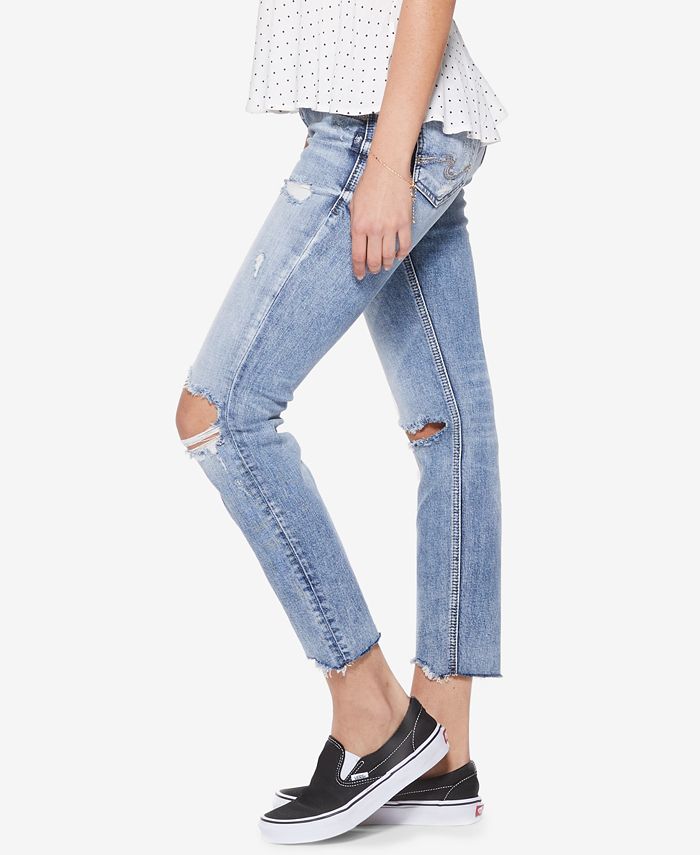 Silver Jeans Co. Sam Ripped Boyfriend Jeans - Macy's