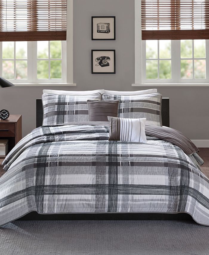 Intelligent Design Rudy Reversible 4-Pc. Plaid Quilted Twin/Twin XL ...