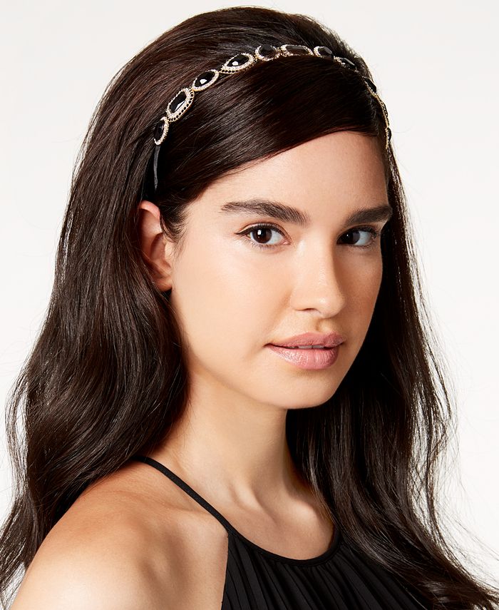 Inc International Concepts I N C Gold Tone Crystal And Stone Satin