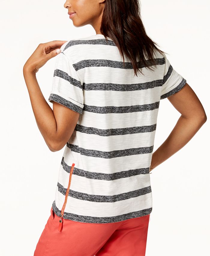Tommy Hilfiger Striped Side-Zip Top, Created for Macy's - Macy's