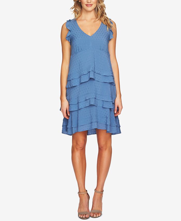 CeCe Ruffled V-Neck Dress - Macy's