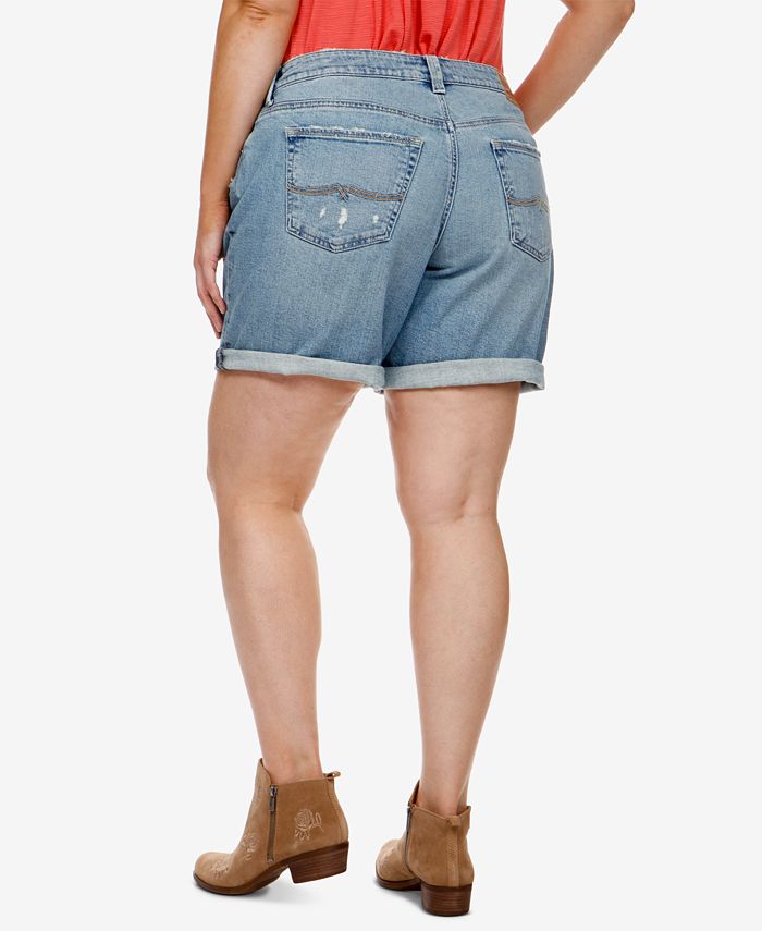 Lucky Brand Trendy Plus Size Distressed Denim Shorts - Macy's
