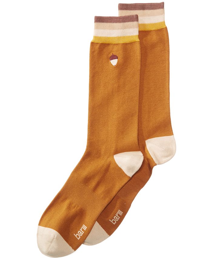 Bar III Men's Embroidered Acorn Socks, Created for Macy's - Macy's