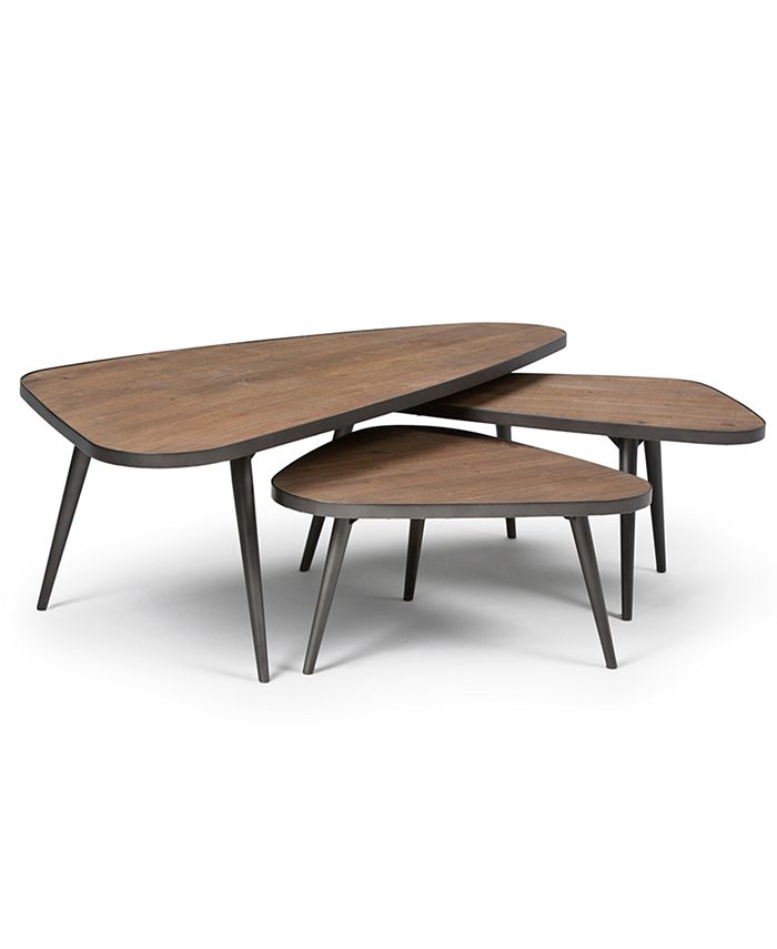 Furniture CLOSEOUT! Aubrey 3-Pc. Nesting Coffee Table Set, Quick Ship ...