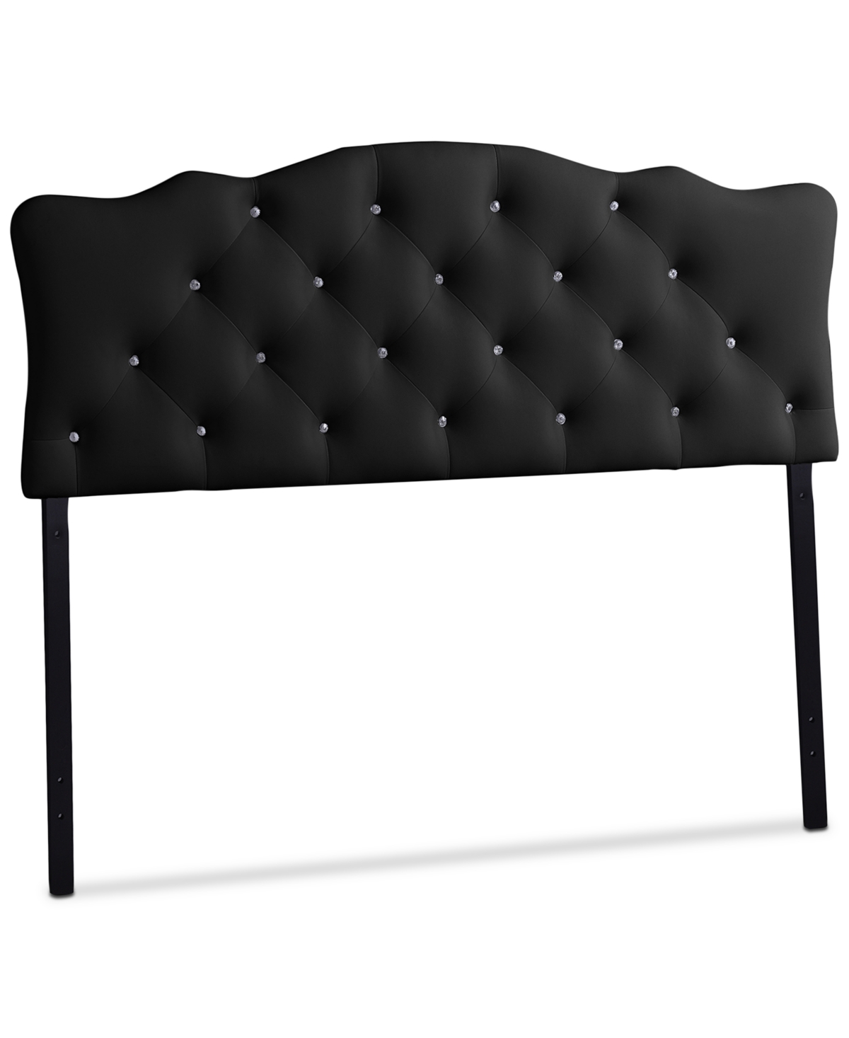 Click here for Lesedi Queen Scalloped Headboard - Black prices