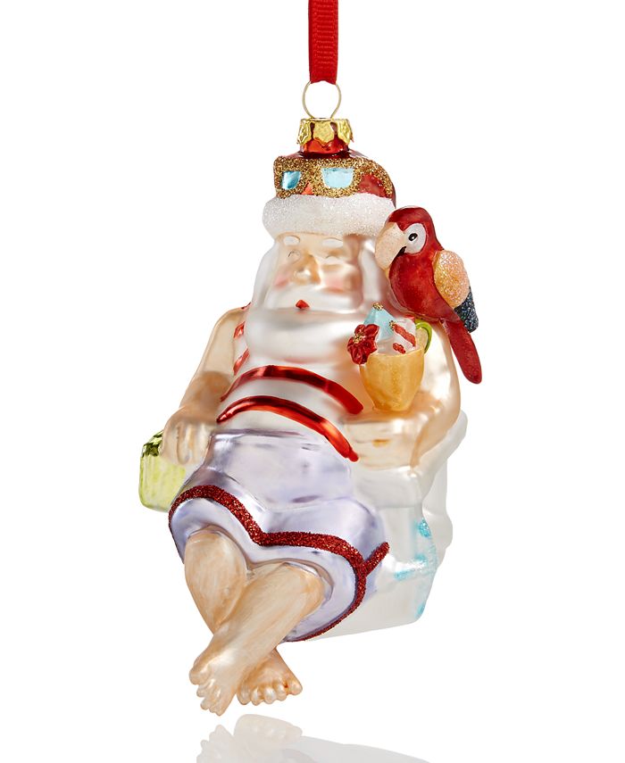 Holiday Lane Santa with a Drink Ornament, Created for Macy's - Macy's