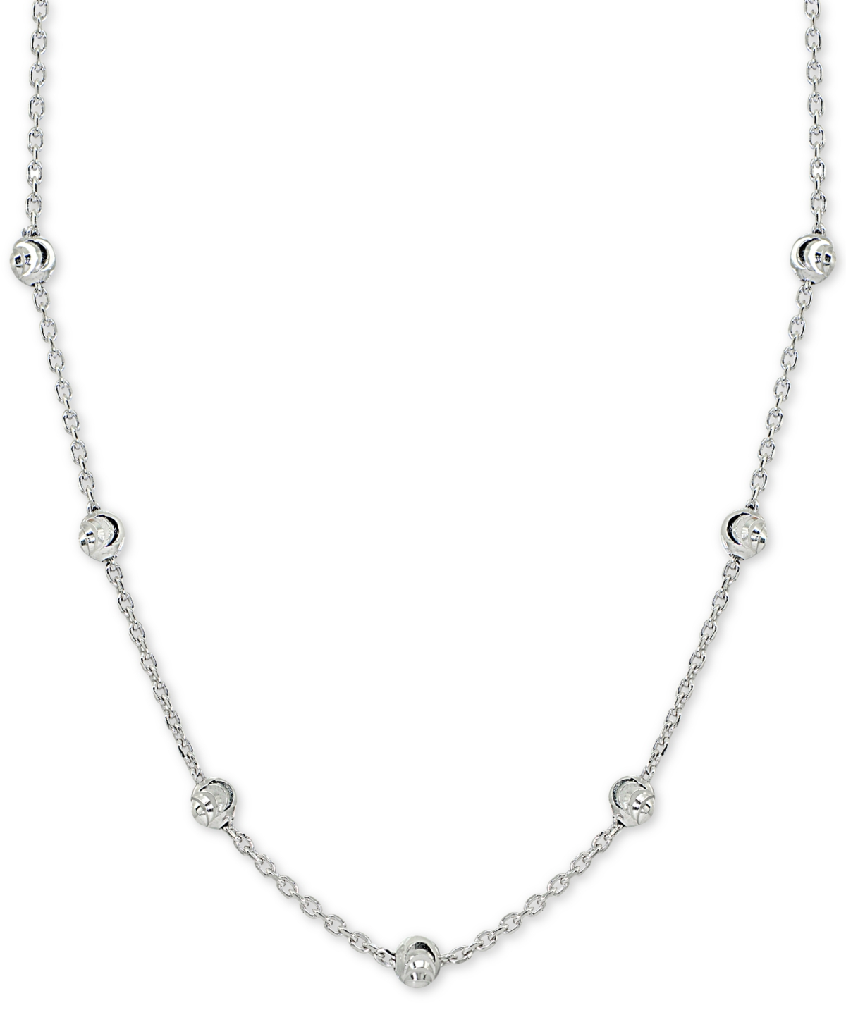 Click here for Giani Bernini Beaded Station Chain Necklace in 18k... prices