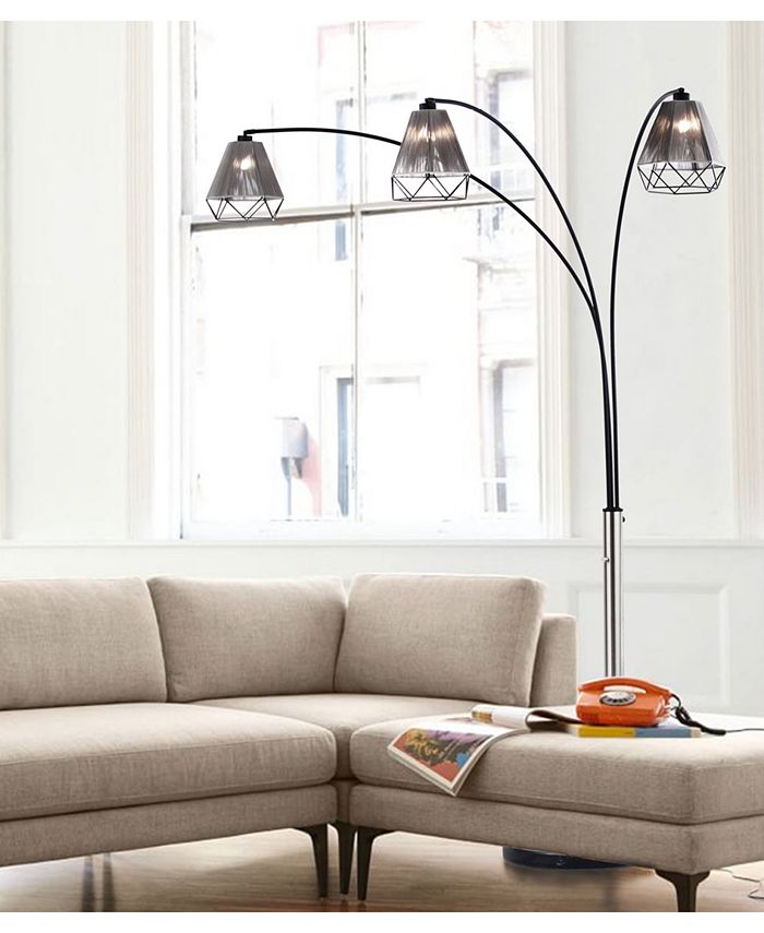Nova Lighting Polygon 3-Light Arc Floor Lamp - Macy's