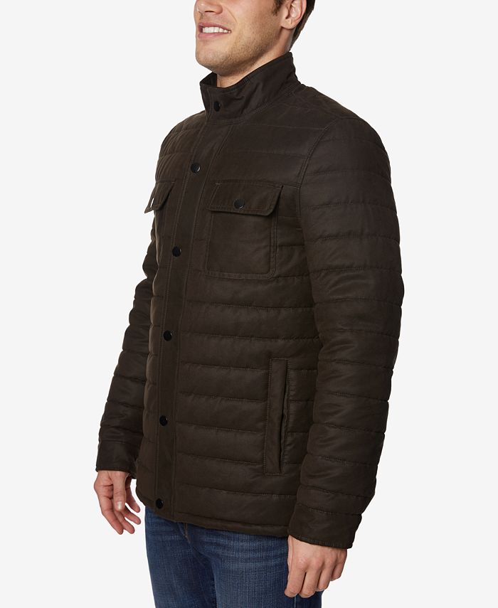 Perry Ellis Men's Quilted Microsuede Jacket - Macy's