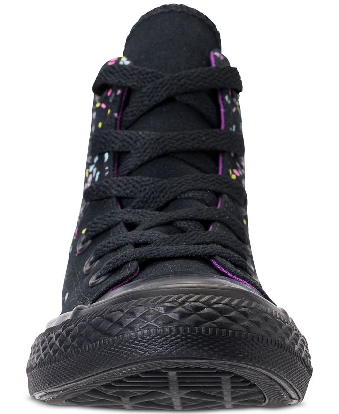 Converse Girls' Chuck Taylor All Star High Top Confetti Casual Sneakers ...