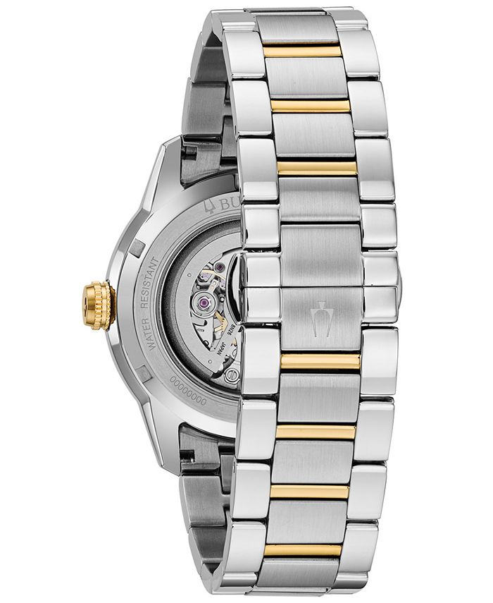 Bulova Men's Automatic Sutton Two-Tone Stainless Steel Bracelet Watch ...