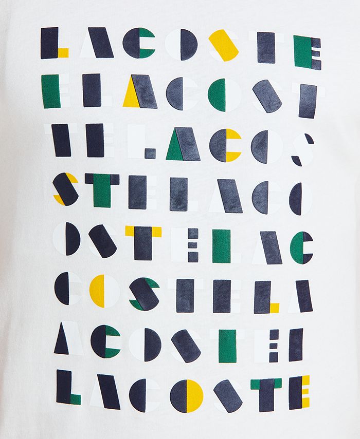 Lacoste Men's 3D Flocked Graphic Letter T-Shirt - Macy's