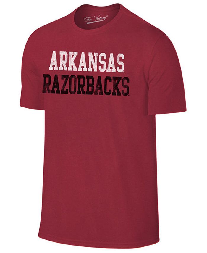 Retro Brand Men's Arkansas Razorbacks Team Stacked Dual Blend T-Shirt ...