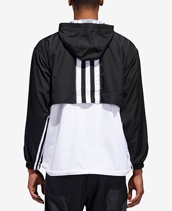 adidas Men's Originals Authentics Hooded Half-Zip Windbreaker - Macy's