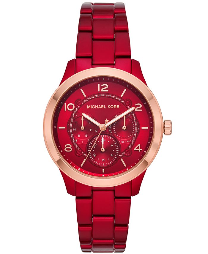Michael Kors Women's Runway Red Stainless Steel Bracelet Watch 38mm ...
