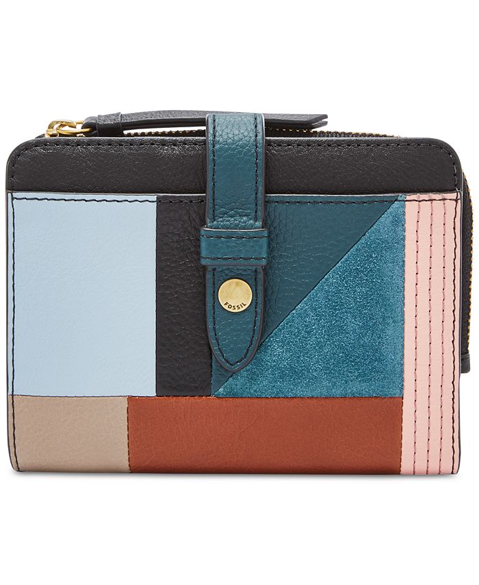 Fossil Fiona Tab Multifunction Patchwork Leather Wallet - Macy's