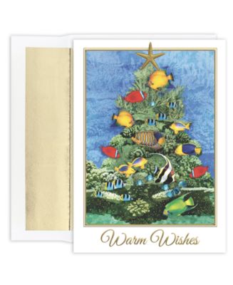 Masterpiece Studios Tropical Fish Tree Boxed Cards - Macy's