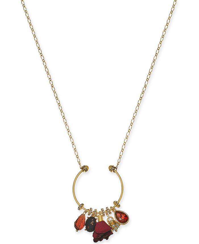 INC International Concepts I.N.C. Gold-Tone Multi-Charm Pendant ...