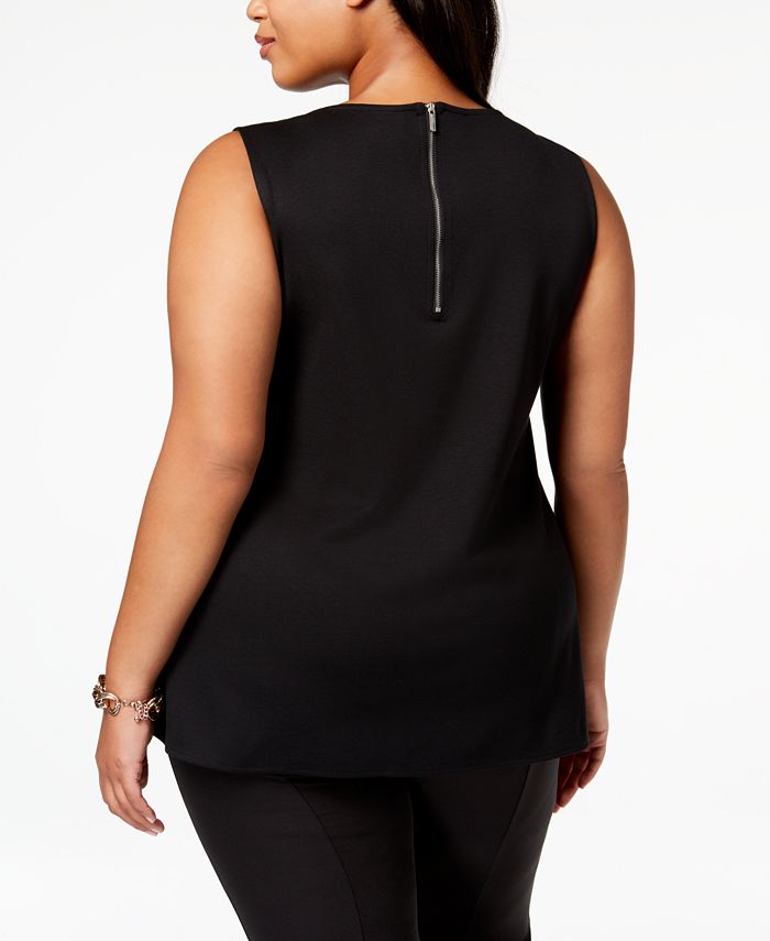 Alfani Plus Size Colorblocked Sleeveless Top, Created for Macy's - Macy's