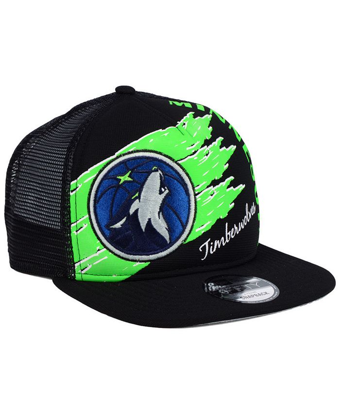 New Era Minnesota Timberwolves Swipe Trucker 9FIFTY Snapback Cap - Macy's