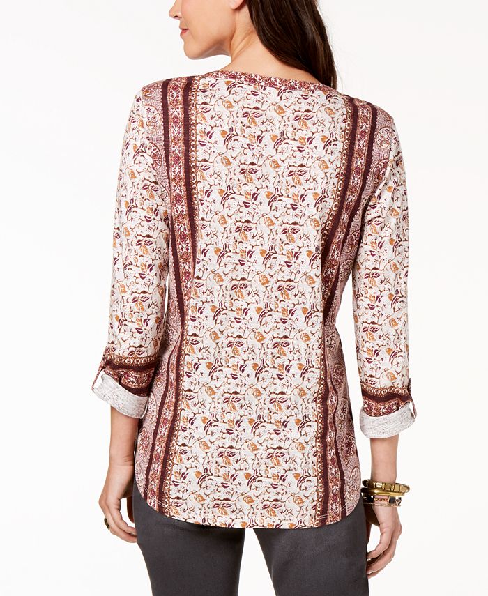 Style & Co Petite Printed Utility Top, Created for Macy's - Macy's