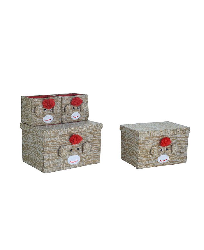 Bintopia 4-Piece Monkey Storage Box Set & Reviews - Home - Macy's