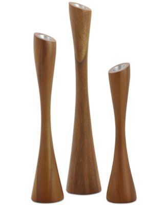 Nambé Grove 3-Pc. Candlestick Set - Macy's