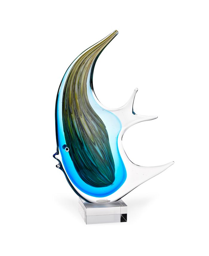 Badash Crystal Angel Fish 16 Inch Art Glass Sculpture - Macy's