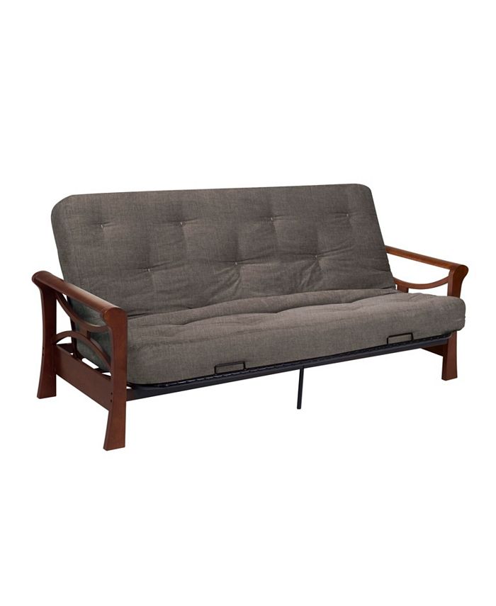 Serta Diablo Dark Cherry Sofa With Cypress Deco Fabric Futon - Full ...