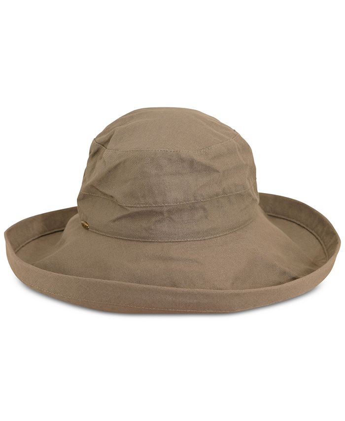 Scala Cotton Big Brim With Inner Drawstring - Macy's
