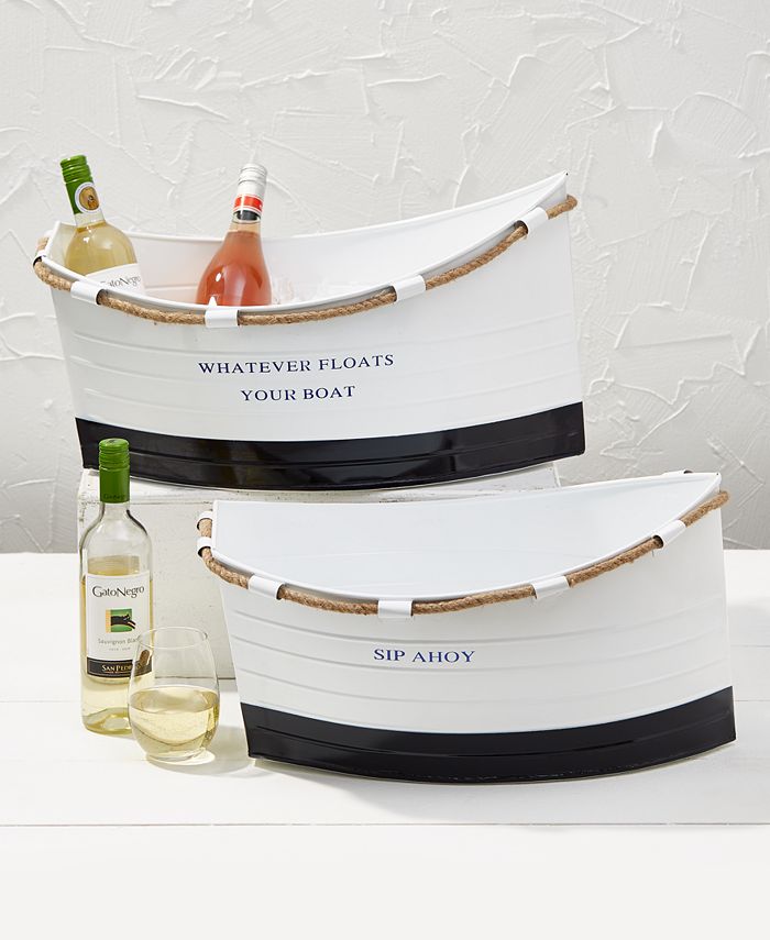 Two's Company Boat Buckets, Set of 2 - Macy's