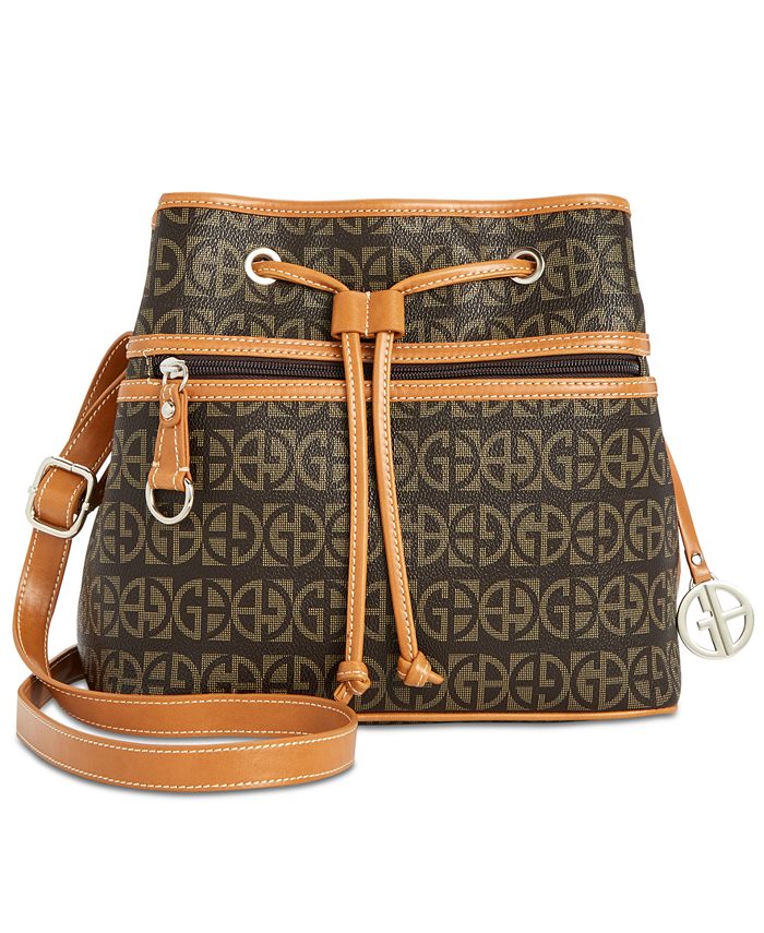 Giani Bernini Block Signature Drawstring Bucket Bag, Created for Macy's ...