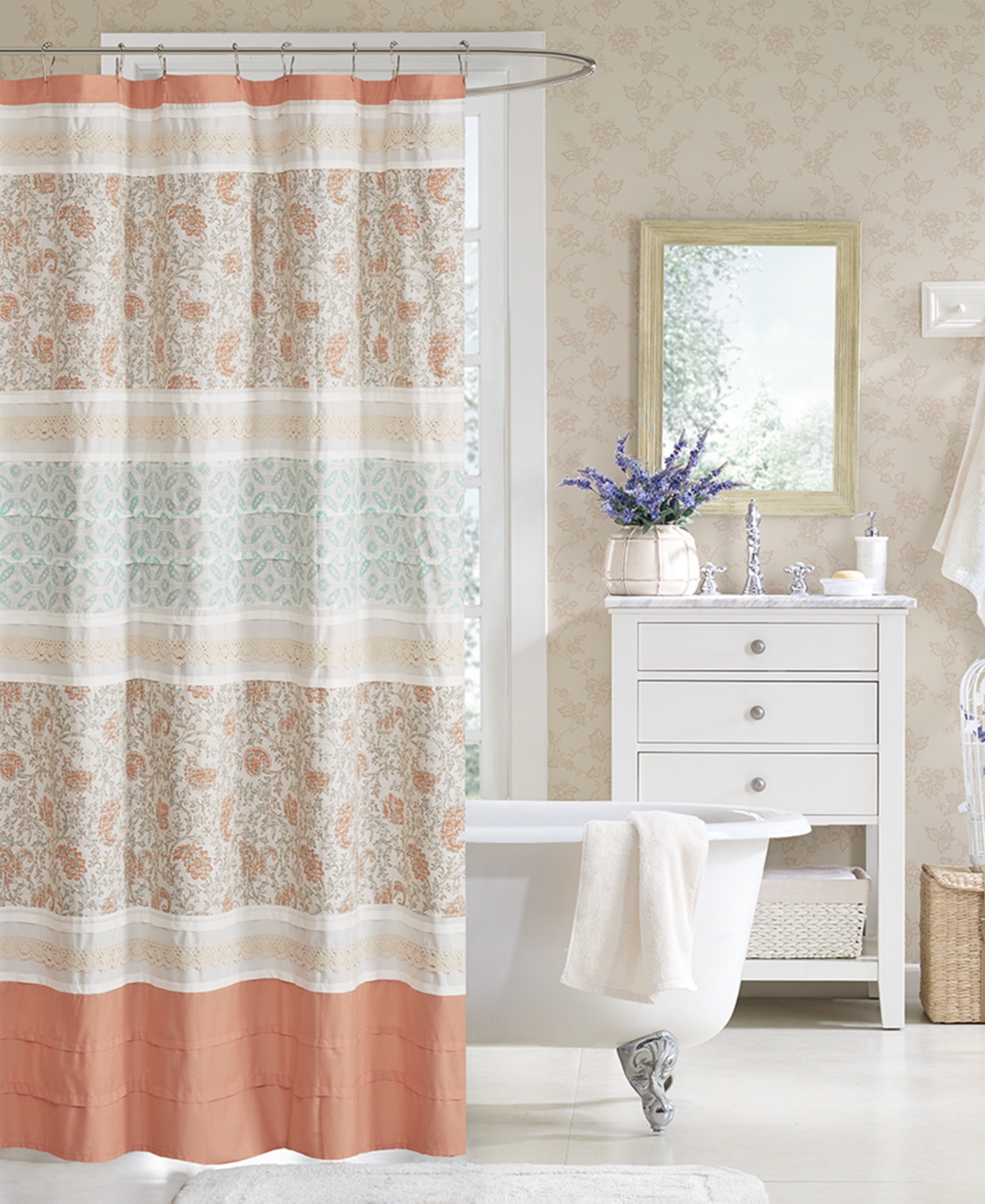Click here for Madison Park Dawn Cotton Shower Curtain  72 x 72 -... prices