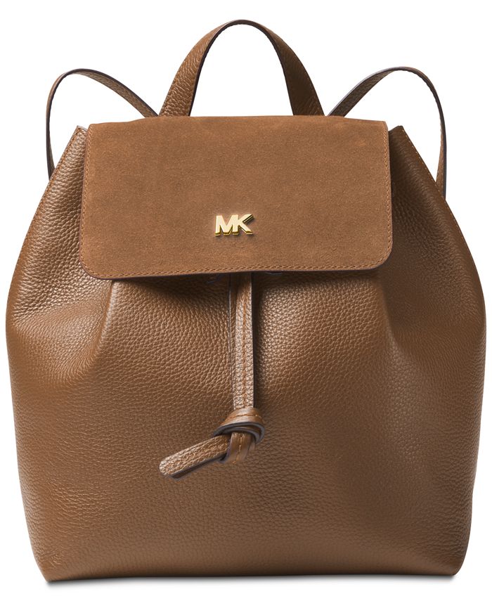 Michael Kors Junie Suede Flap Backpack - Macy's
