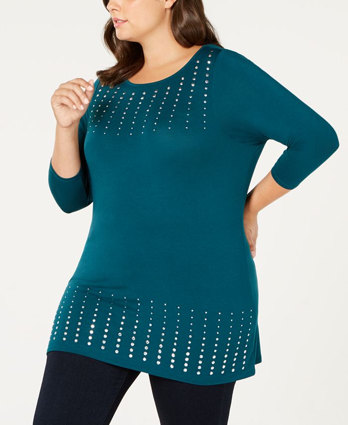 Belldini Belle By Plus Size Rhinestone Top Macys
