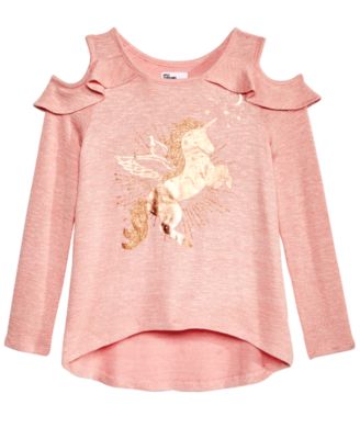 Epic Threads Big Girls Cold Shoulder Sweater-Knit Top, Created for Macy ...