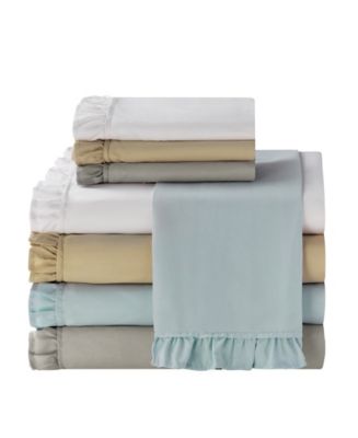 Ruffle 4 Pc Queen Microfiber Sheet Set - Macy's