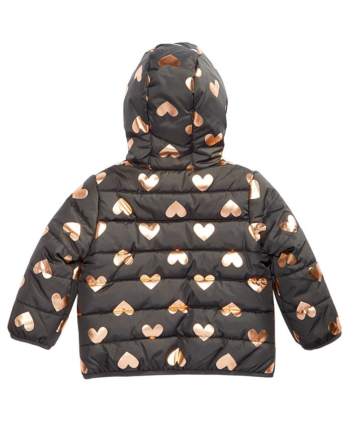 Carter's Baby Girls Heart-Print Hooded Jacket - Macy's