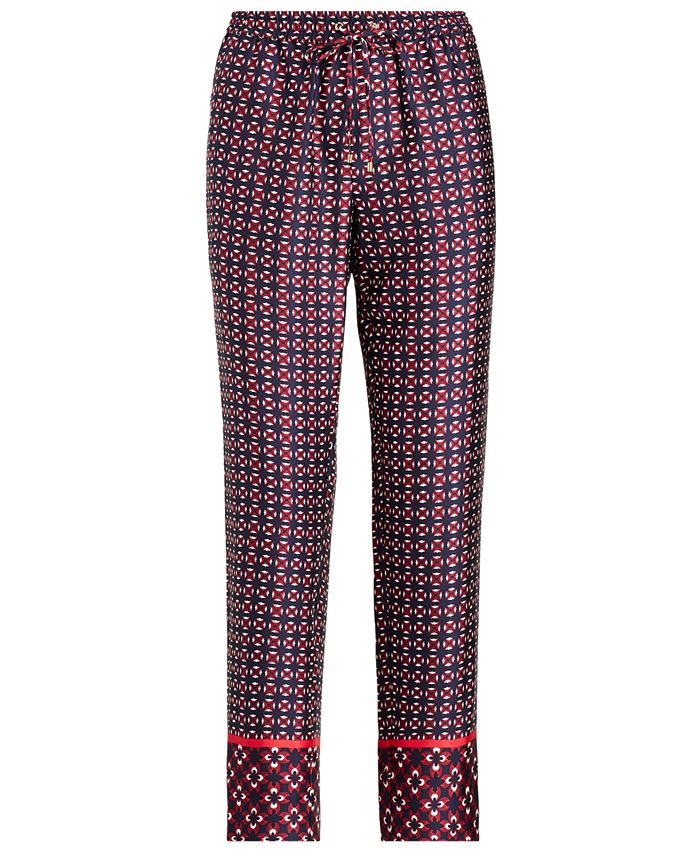 Lauren Ralph Lauren Geometric-Print Twill Pants - Macy's