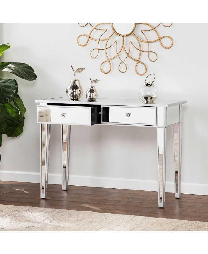Southern Enterprises Mirage Mirrored 2-Drawer Console Table - Macy's