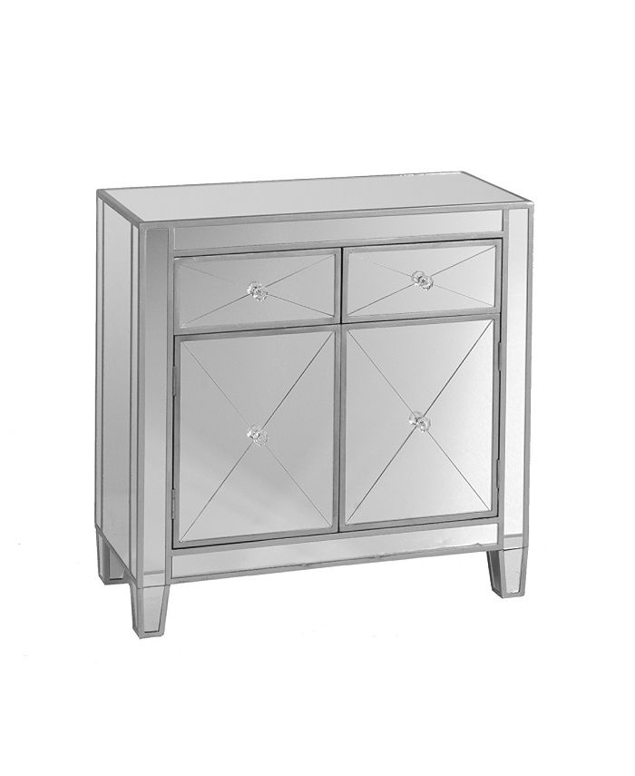 Southern Enterprises Mirage Mirrored Cabinet, Quick Ship - Macy's