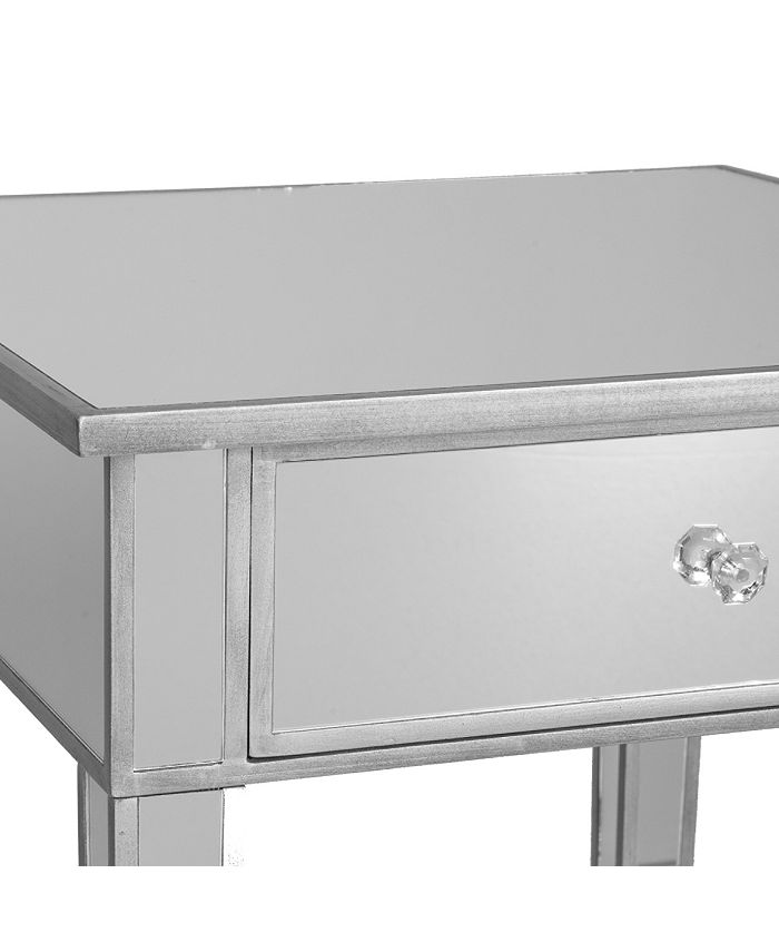 Southern Enterprises Mirage Mirrored Accent Table, Quick Ship - Macy's