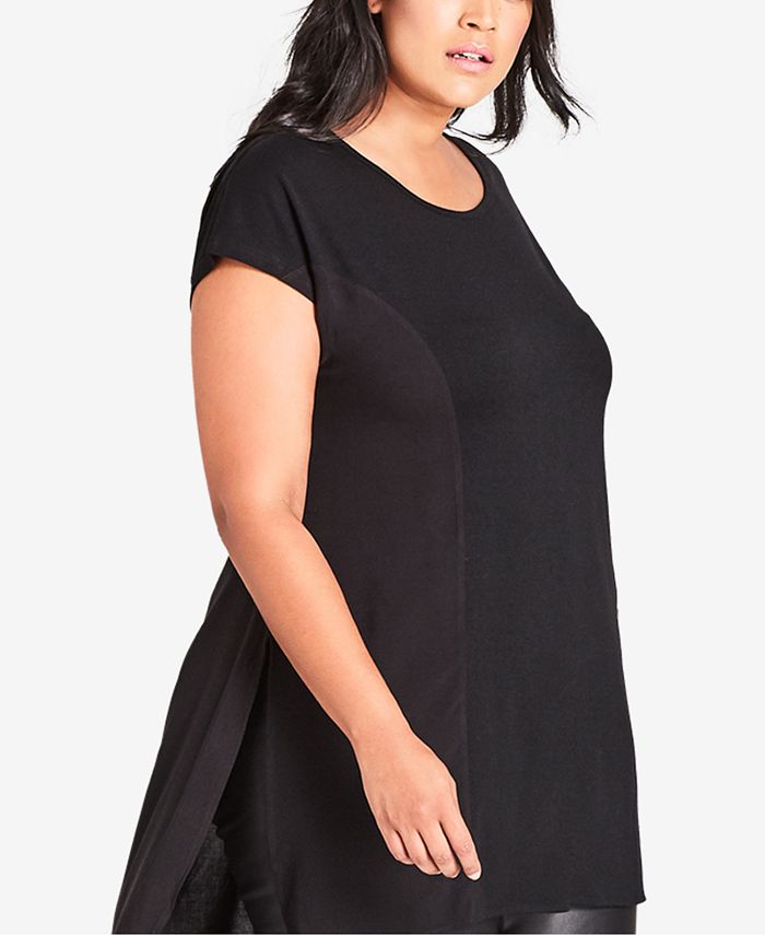 City Chic Trendy Plus Size High Low Top Macys