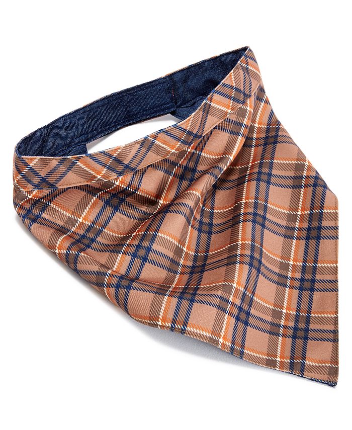 Mimish House of Barker Brown Plaid Reversible Beige/Brown Bandana Large ...