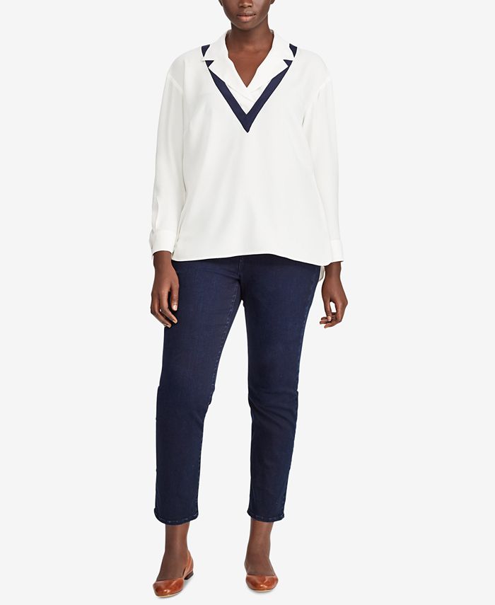 Lauren Ralph Lauren Plus Size Layered-Look Top - Macy's