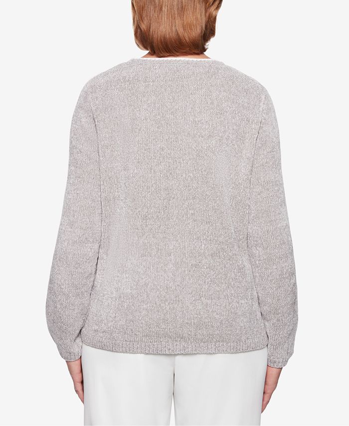 Alfred Dunner Petite Stocking Stuffers Colorblocked Textured-Knit ...