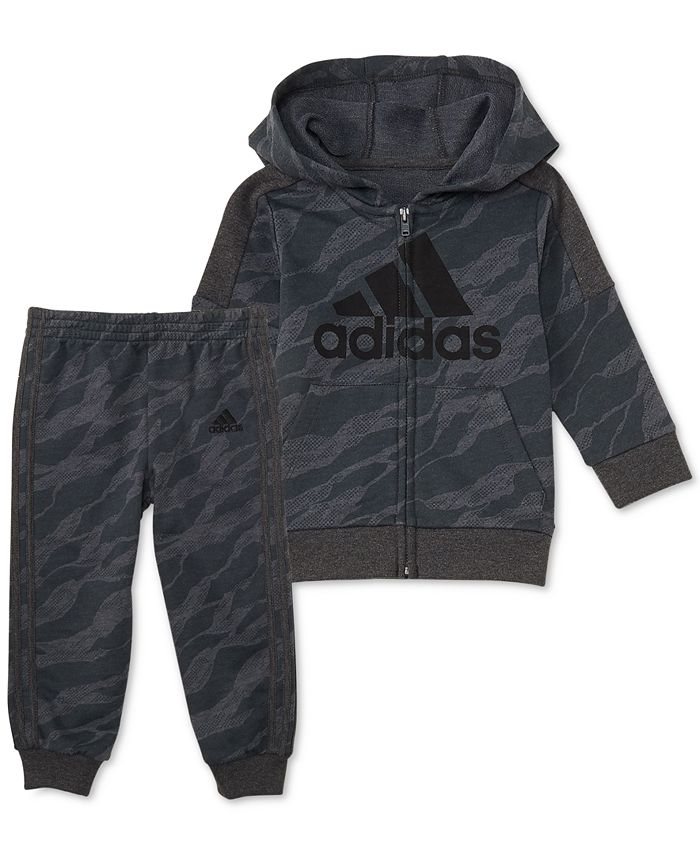 adidas Baby Boys 2-Pc. Camo-Print Hoodie & Jogger Pants Set - Macy's