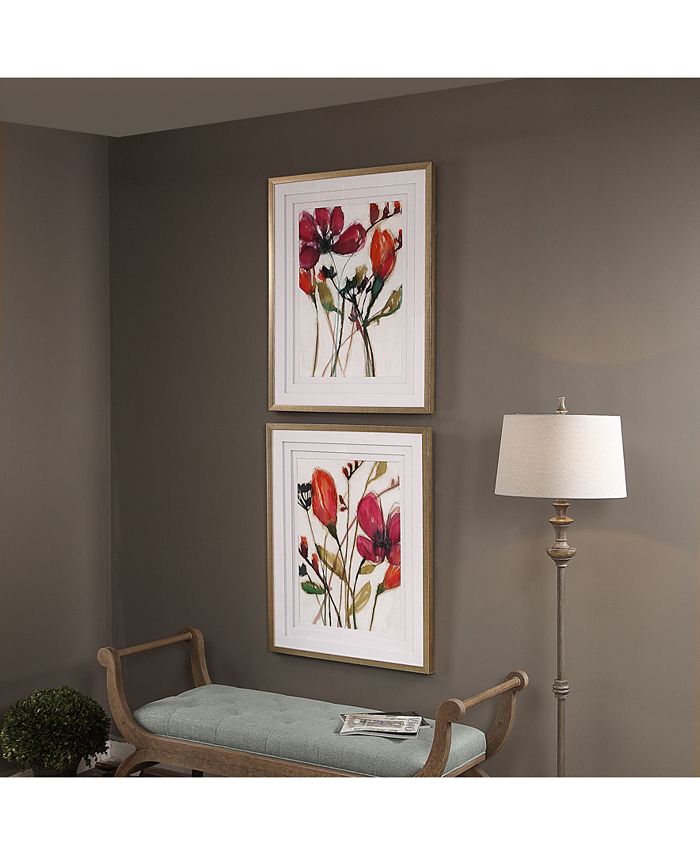 Uttermost Vivid Arrangement Floral Prints Set of 2 - Macy's
